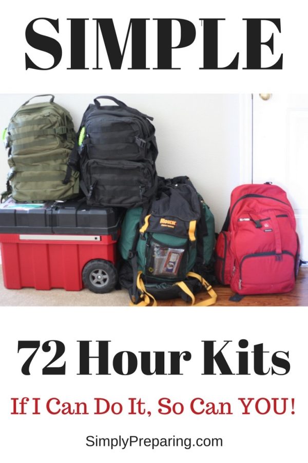 Simple 72 Hour Kits and Checklists